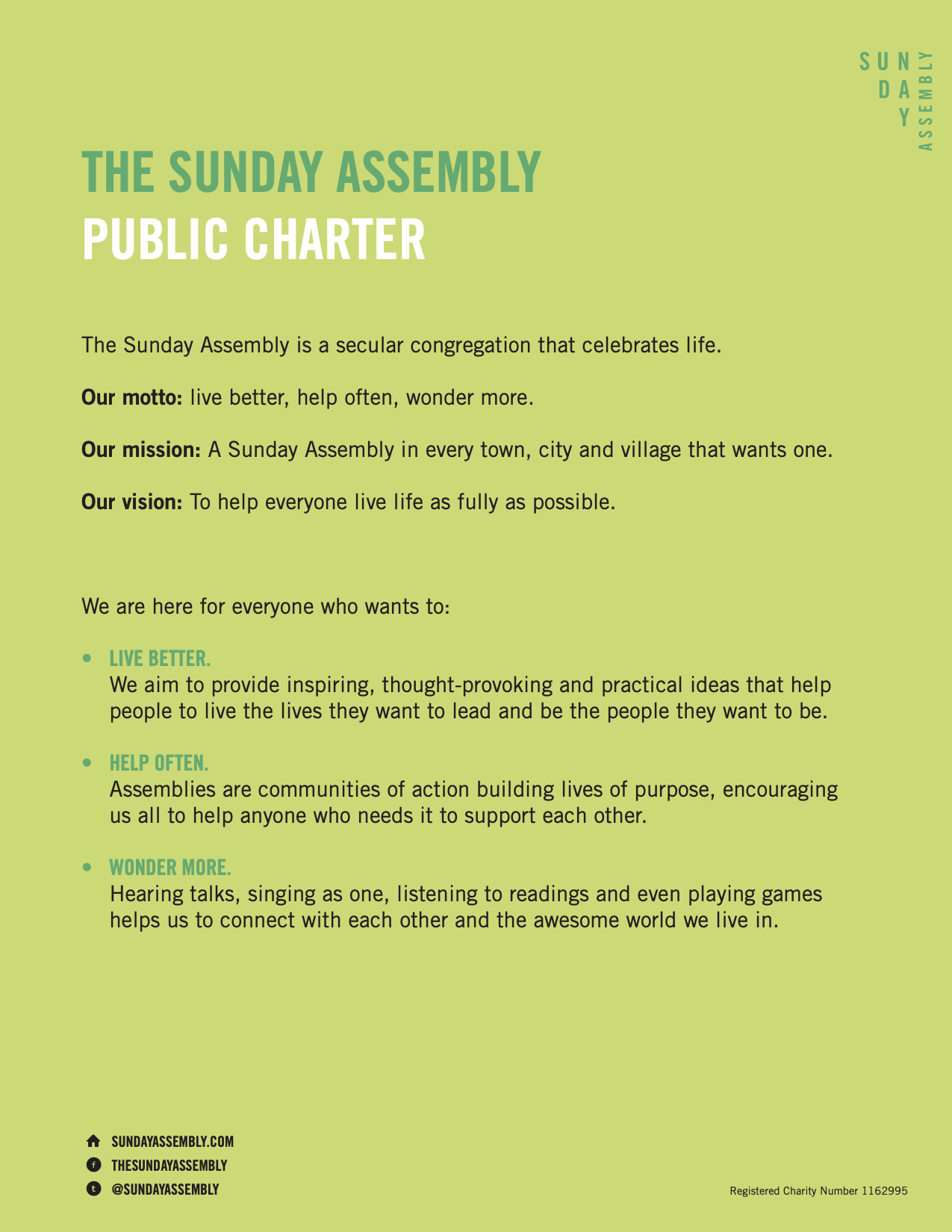 Charter – Sunday Assembly Pittsburgh